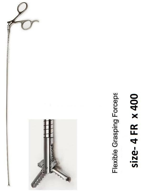SS Urology Flexible Serrated Grasping Forceps Size 4 Fr x 40 cm ...