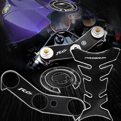 Handle Yoke+Fuel Cap Sticker Cover+Pro Tank Pad 06-17 YZF R6 Glossy ...