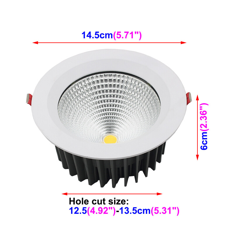 LED Indoor/Outdoor Lamp COB Ceiling Light Fixture Waterproof Downlight ...