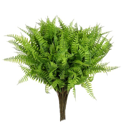 Boston Ferns Artificial Plants Bulk - Indoor Outdoor Home Decor, 10pcs ...
