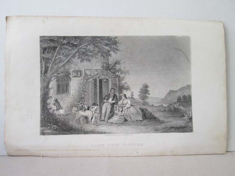 Vintage Print,CLIFF COVE COTTAGE,Engraving,c1870 | eBay