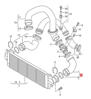 Genuine VW Campmobile Typ2 Transp. LT Campmobile-T5 T6 Pressure Hose ...