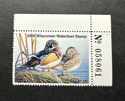 WTDstamps - 2005 WISCONSIN - State Duck Stamp - Mint OG NH | eBay