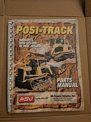ASV Posi-Track Model HD4500 & HD4520 Parts Manual | eBay