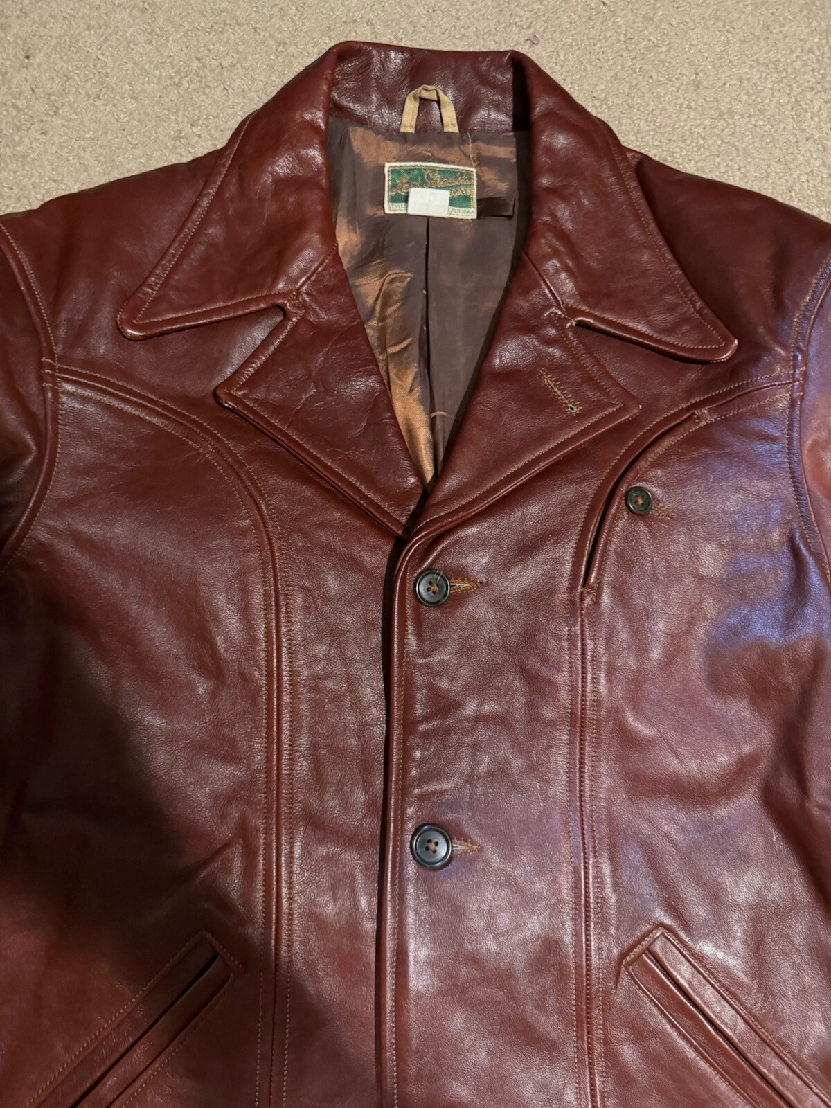 Levi’s Vintage Clothing Red Leather Jacket LVC Levis … - Gem