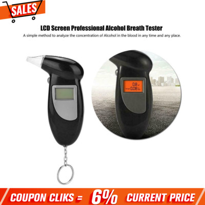 1x Digital LCD Police Breath Breathalyzer Test Alcohol Tester Analyzer ...