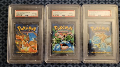 1999 Pokemon Base Set Booster Sealed Pack Art Set WOTC - PSA 10 ...