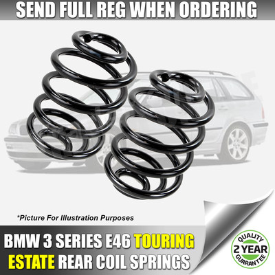 BMW 3 Series E46 Estate TOURING Rear Coil Springs X2 Pair Road Spring ...