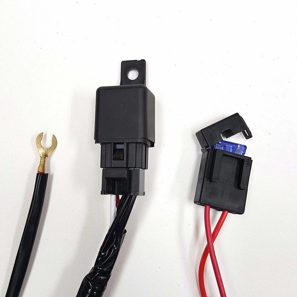 12V 30A Fog Light Wiring Harness Relay Kit 9006 ON/OFF LED Switch 2 ...