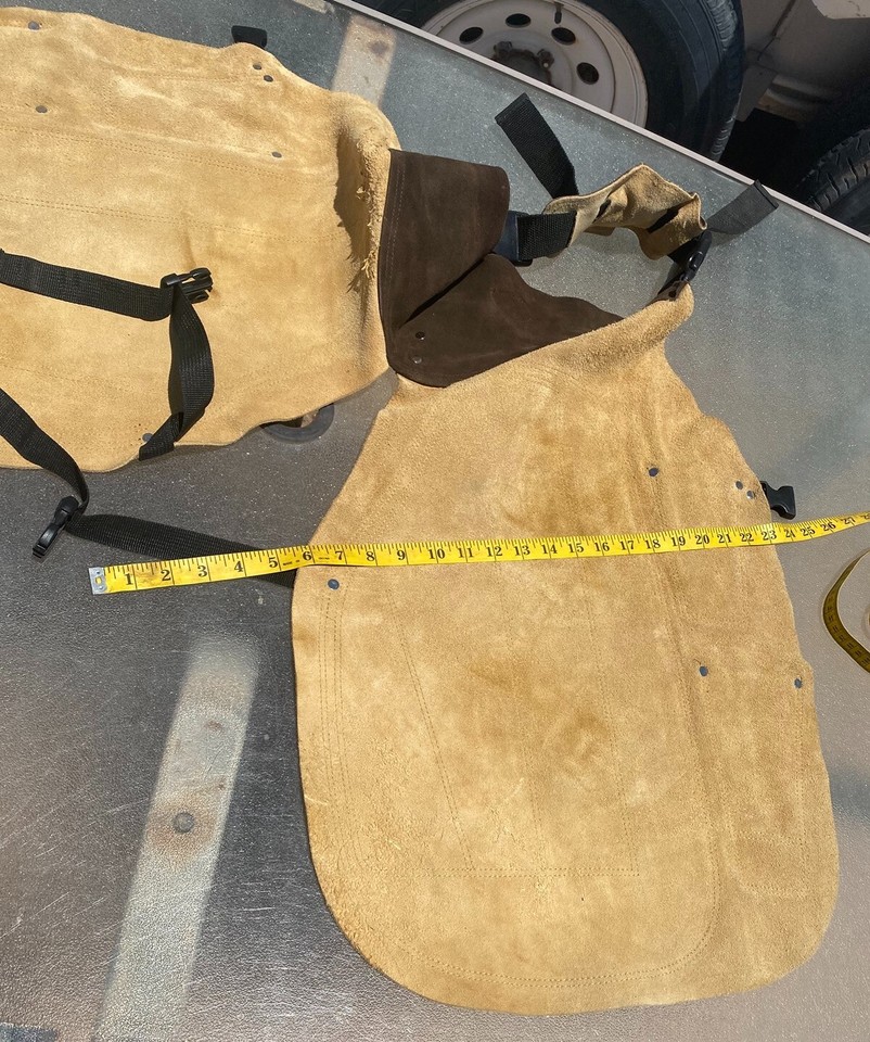 Farrier Chaps - Leather Fully Adjustable Equine Shoeing Apron - Brown ...