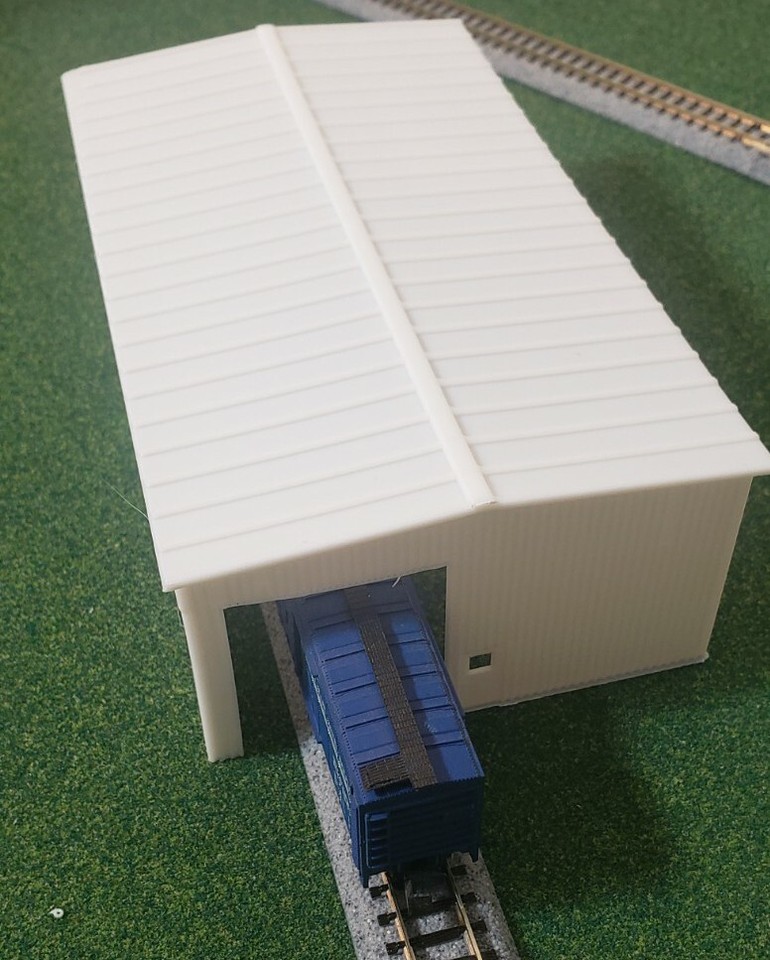 N Scale 1/160 3d Printed Warehouse/service Building. Pull Through Doors ...