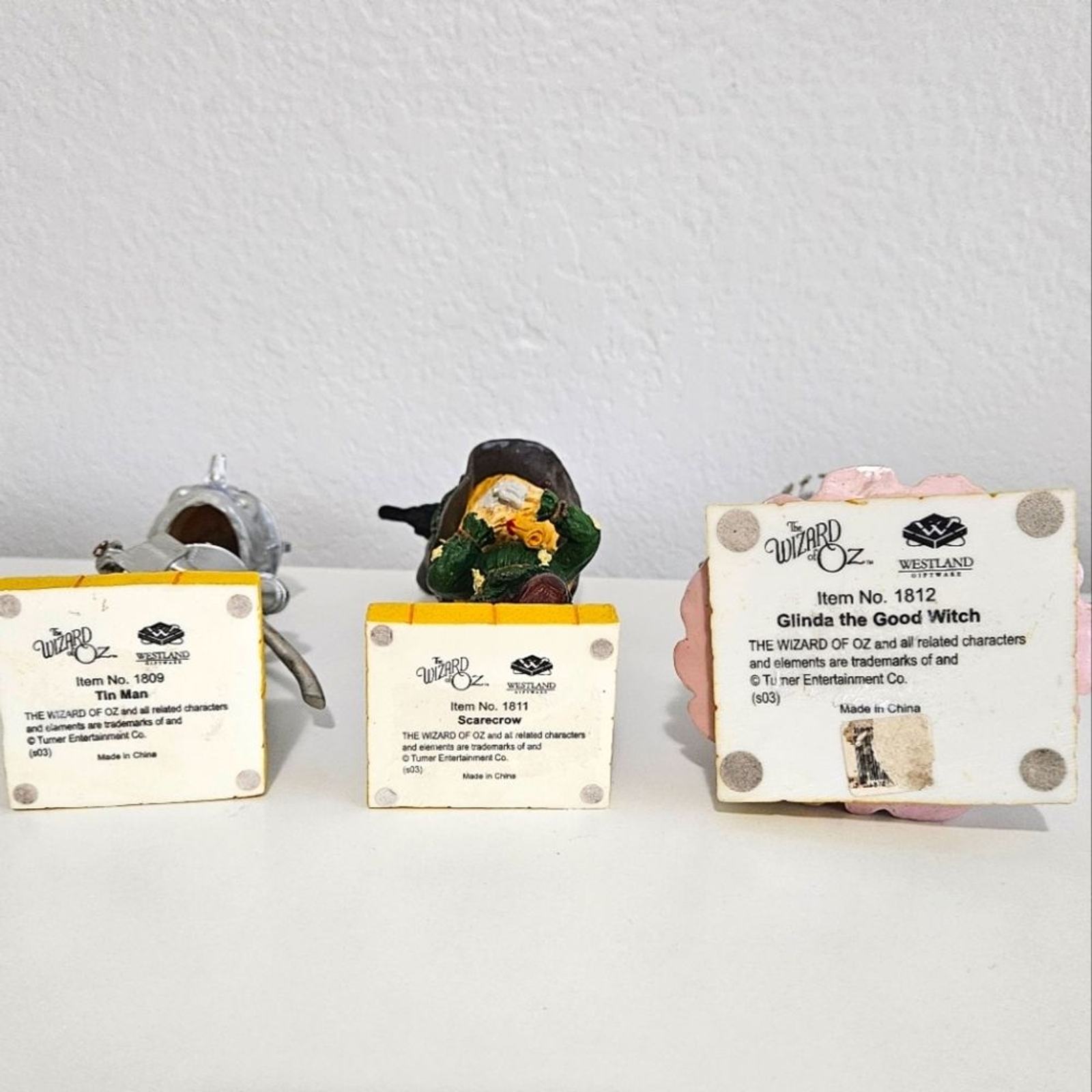 Wizard of Oz Moving Bobbleheads Resin Tin Man Scarecrow Glenda Witch ...