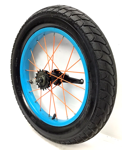 16" X 3" Bicycle Rear Blue Wheel Coaster Brake and Tire Kids Fat Bike # ...