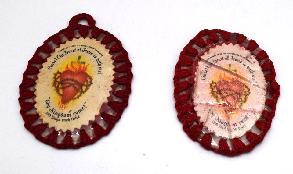 Vintage Religious Catholic Scapulars and Badges | eBay