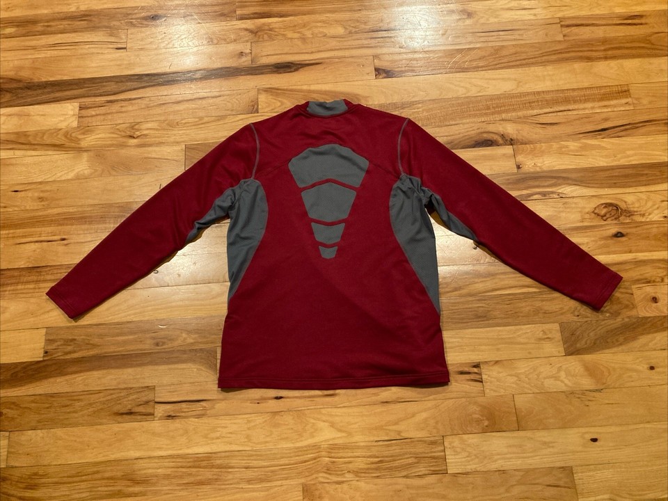 Nike Golf Tour Performance Dri Fit Pro Combat Long Sleeve Red Shirt ...