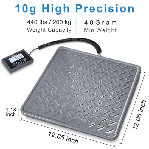 Shipping Scale, 440lb/1oz Digital Heavy Duty Postal Scale, Strong Steel ...