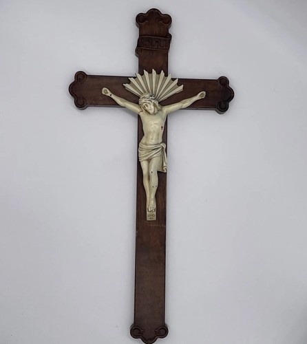 Vintage Large JP FOLEY CO Metal Cross Crucifix Jesus Christ 23 ...