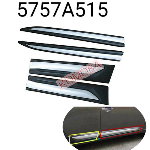 4PCS Door Body Side-Lower Molding Trims For MITSUBISHI Outlander 2016 ...