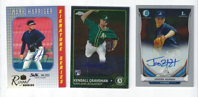 3 MLB Baseball Autos: Mark Harriger, Kendall Graveman, Jason Hursh | eBay