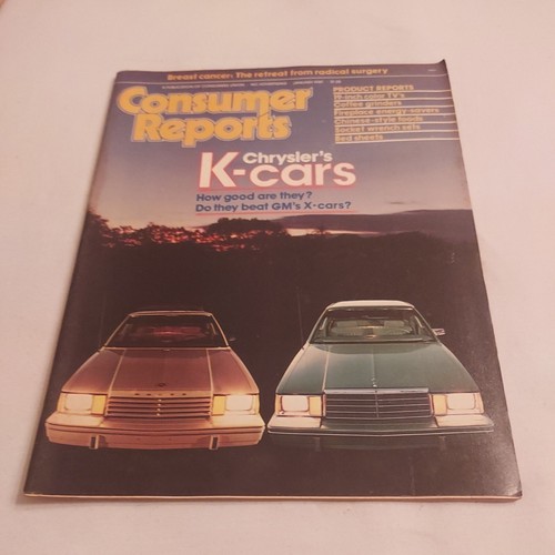 1981 January, Consumer Reports Magazine, Chrysler's K-Cars How Are They? (CP227) | eBay