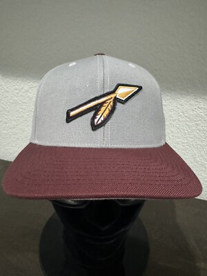 Retro Throwback Washington Redskins Arrow Logo Adjustable Gray & Maroon ...