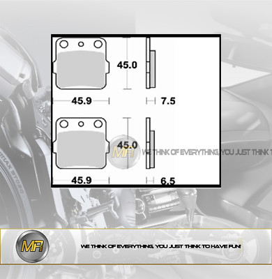PER KAWASAKI KX 85 DAL 2000 AL 2017 COPPIA PASTIGLIE FRENO POSTERIORI ...