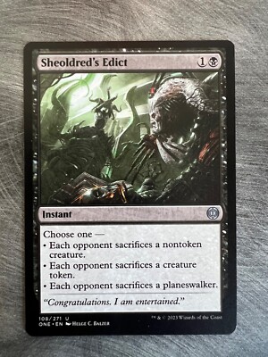MTG - Sheoldred's Edict - Phyrexia: All Will Be One - 108/271 | eBay