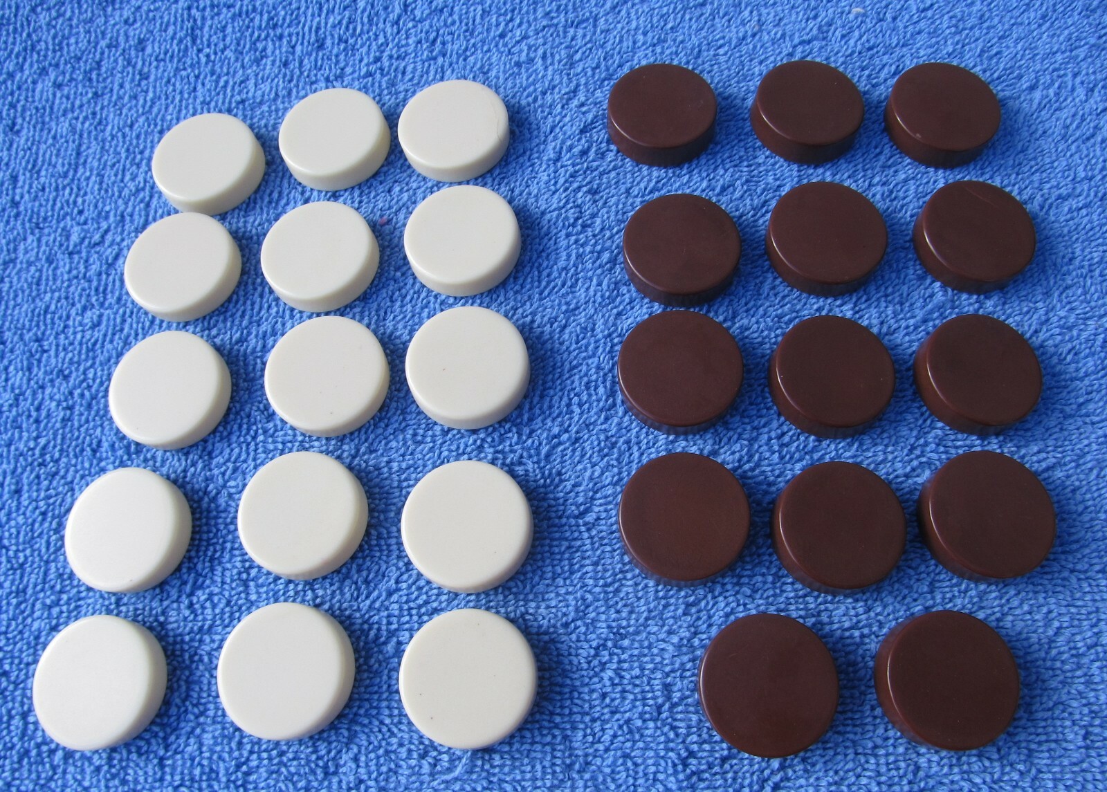 Backgammon Chips Pieces 14 Chocolate & 15 Ivory Chip Replacement Parts ...