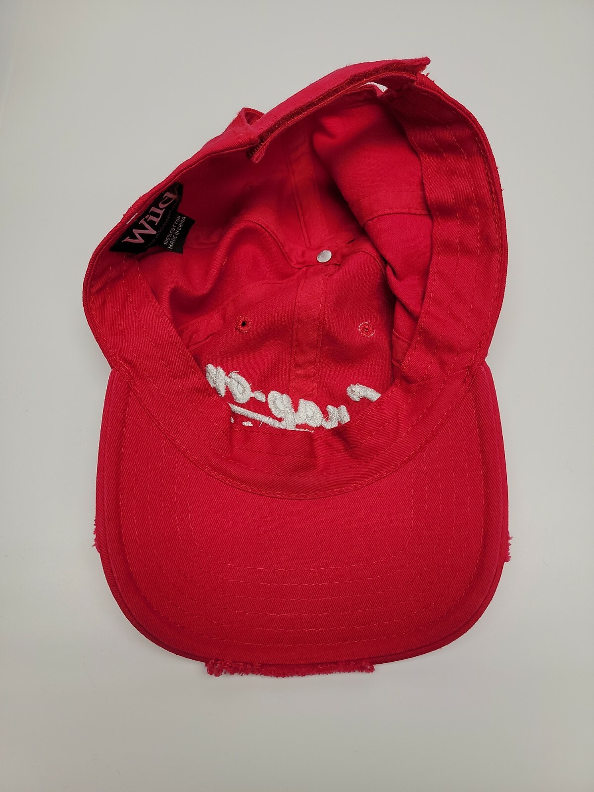 Snap On Tools Adjustable Hat Red Worn Out Look Ripped… - Gem