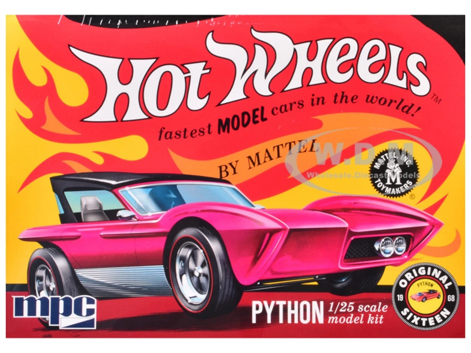 SKILL 2 MODEL KIT PYTHON CAR "HOT WHEELS" 1/25 SCALE MODEL CAR BY MPC ...