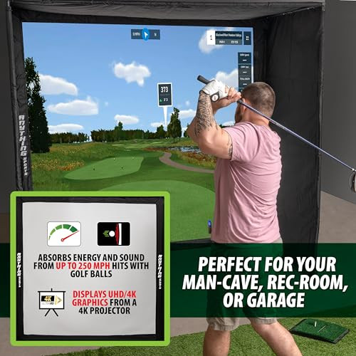 Golf Simulator Cage with Impact Netting and All Poles | eBay