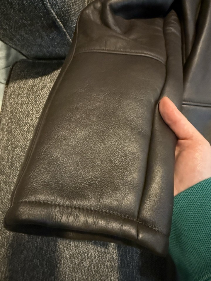 🧥RARE Vintage PASHA VENETO Soft Shearling Brown Leather Warm Field ...