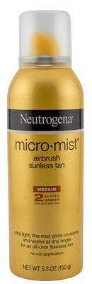 Neutrogena Micro Mist Airbrush Sunless Tanning MEDIUM Spray 5.3oz ...