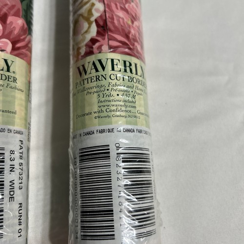 Waverly Pattern Cut Wallpaper Borders Lot 3 Pattern 573213 8.3” Wide X ...
