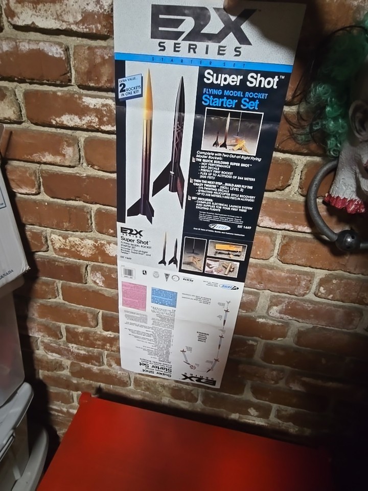 90s Estes Flying Model Rocket Mini Poster & Rocket Stickers Only. | eBay