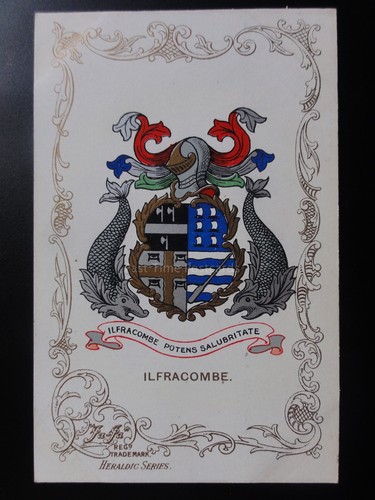 Devon: ILFRACOMBE - Heraldic Coat of Arms c1905 - Pub by Ja-Ja | eBay UK