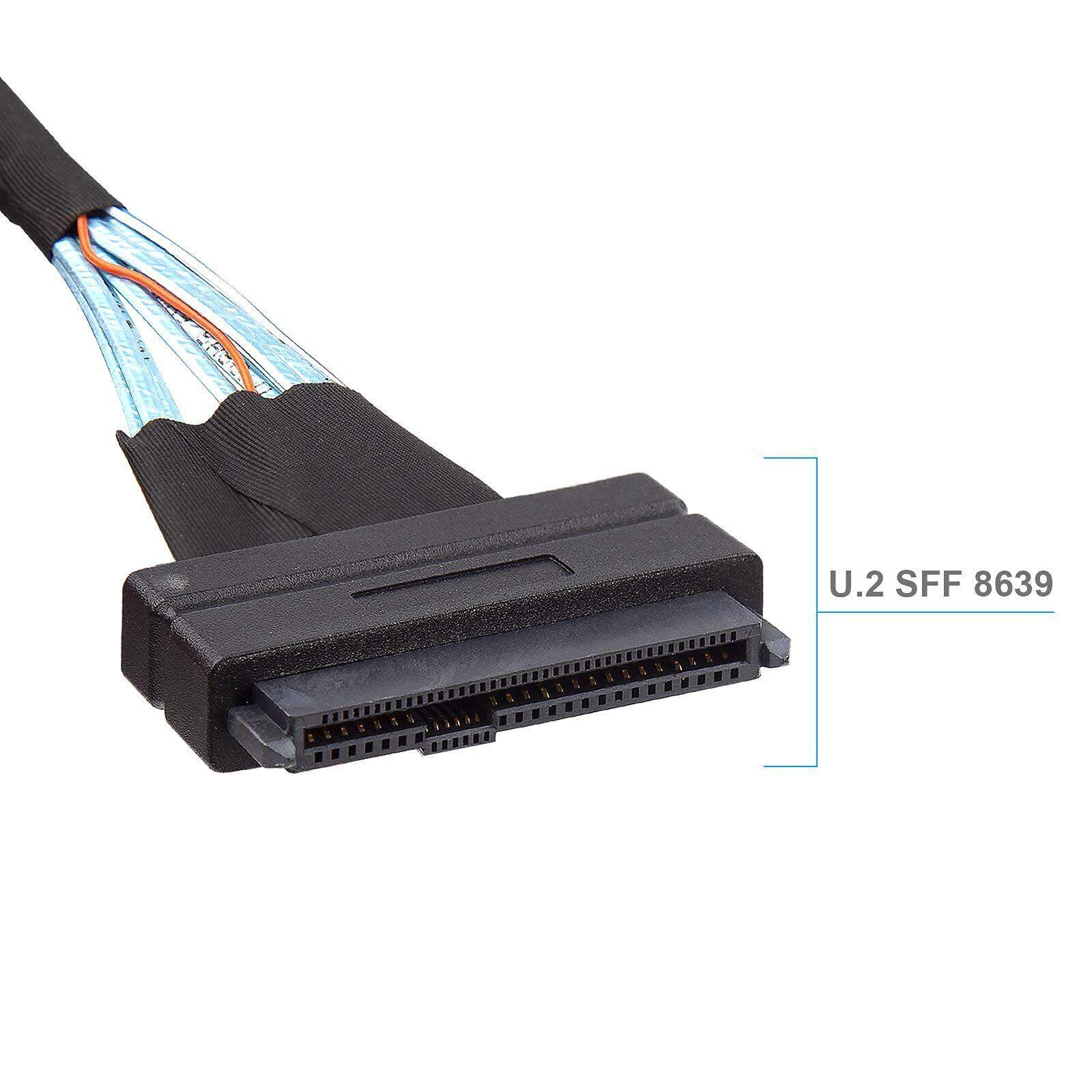 12GB/s Mini SAS Cable SFF 8643 to SFF 8639 NVMe SSD W/ 15 Pin SATA ...