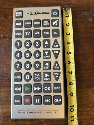 Emerson Jumbo Universal Television Remote Control Large Buttons 11x5 | eBay