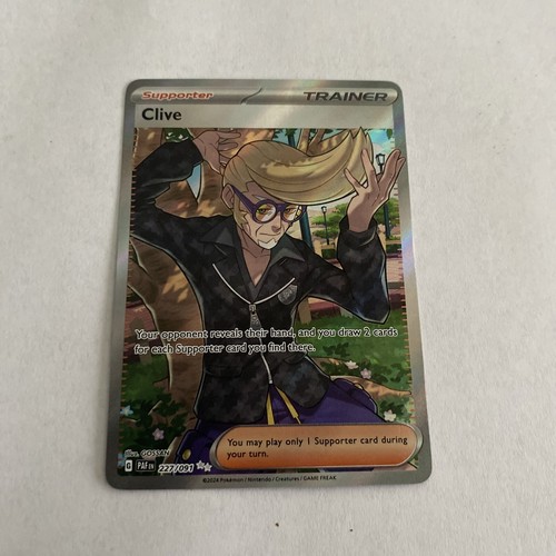 Clive 227/091 Full Art Paldean Fates Pokemon Card NM | eBay