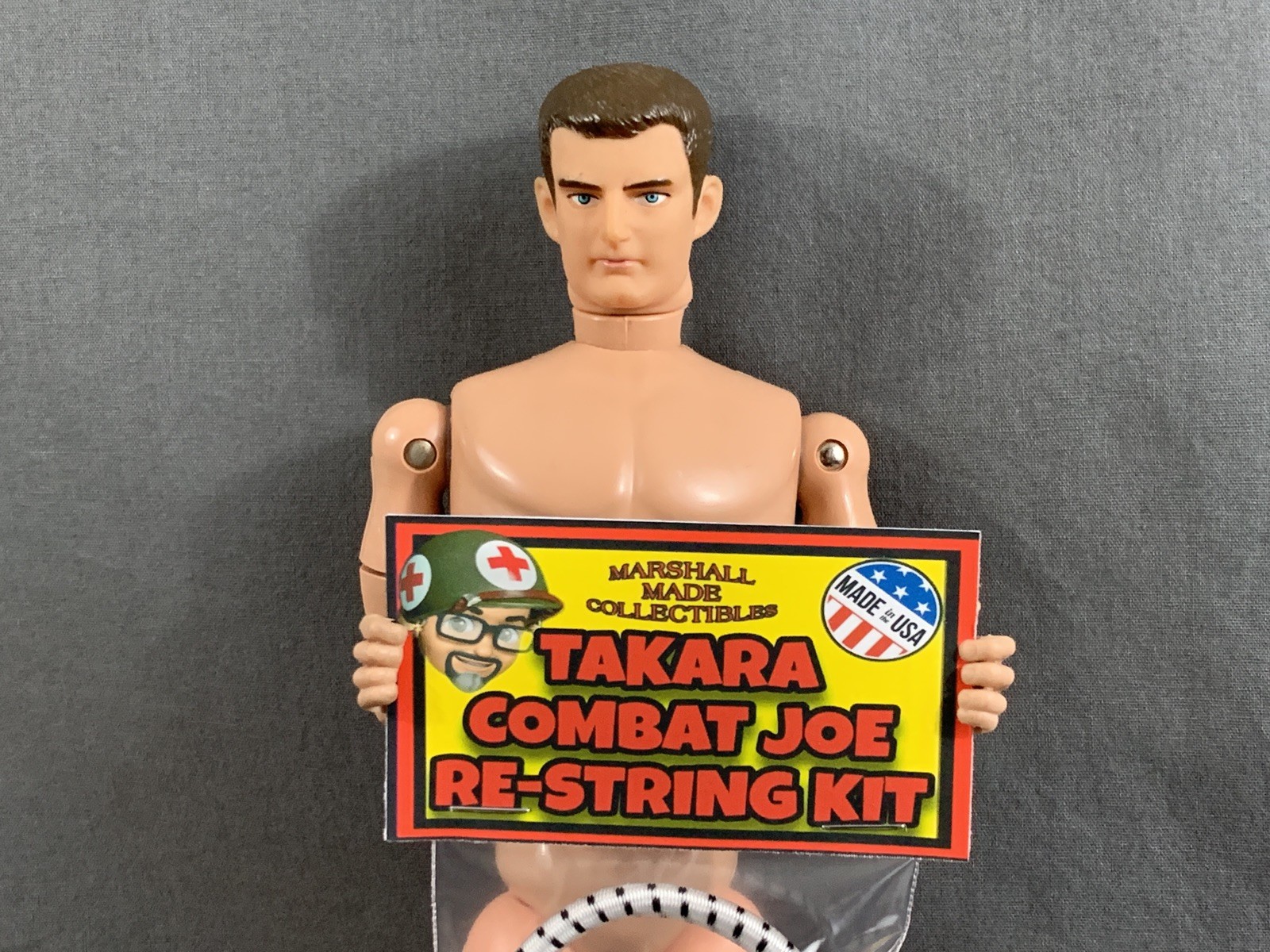 Vintage TAKARA COMBAT JOE GI JOE Figure Re-String Kit Restring Made In ...