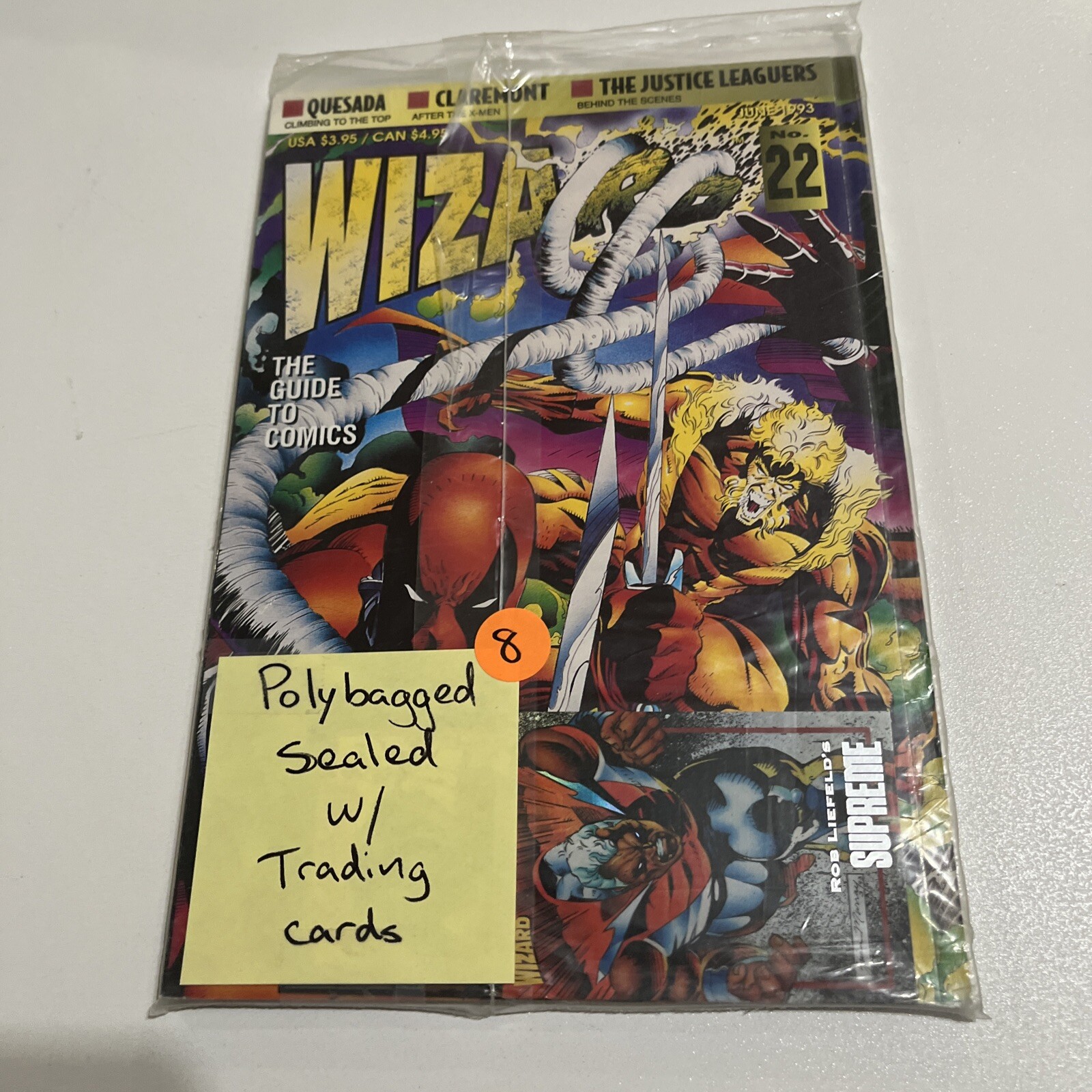 Wizard the Comics Magazine #22 Jun 1993 Polybagged with Trading Cards ...