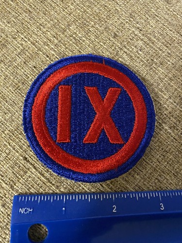 US Army 9th Corps Patch IX XI Round Red Blue INV3222 | eBay