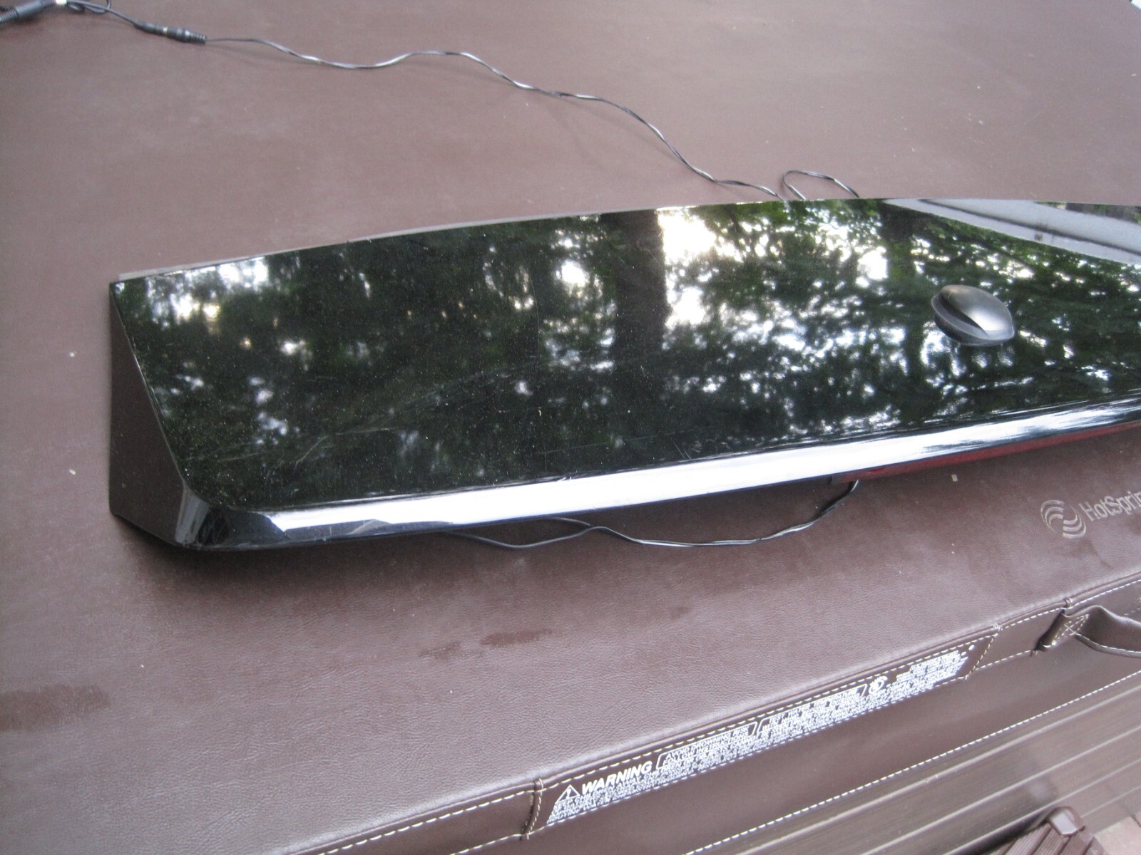 Lincoln MKX Rear Hatch Spoiler Wing W/ Brake Light Black Painted OEM ...