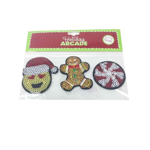 Celebrate Shop 3-Pk. Holiday Peel & Stick Patches Emoji Gingerbread ...