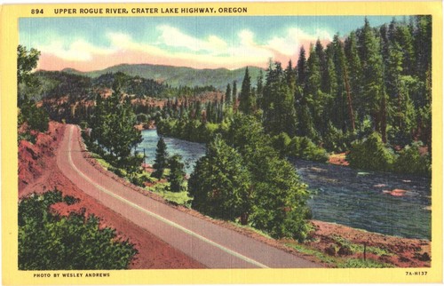 Oregon Upper Rogue River Crater Lake Highway Vintage Postcard | eBay