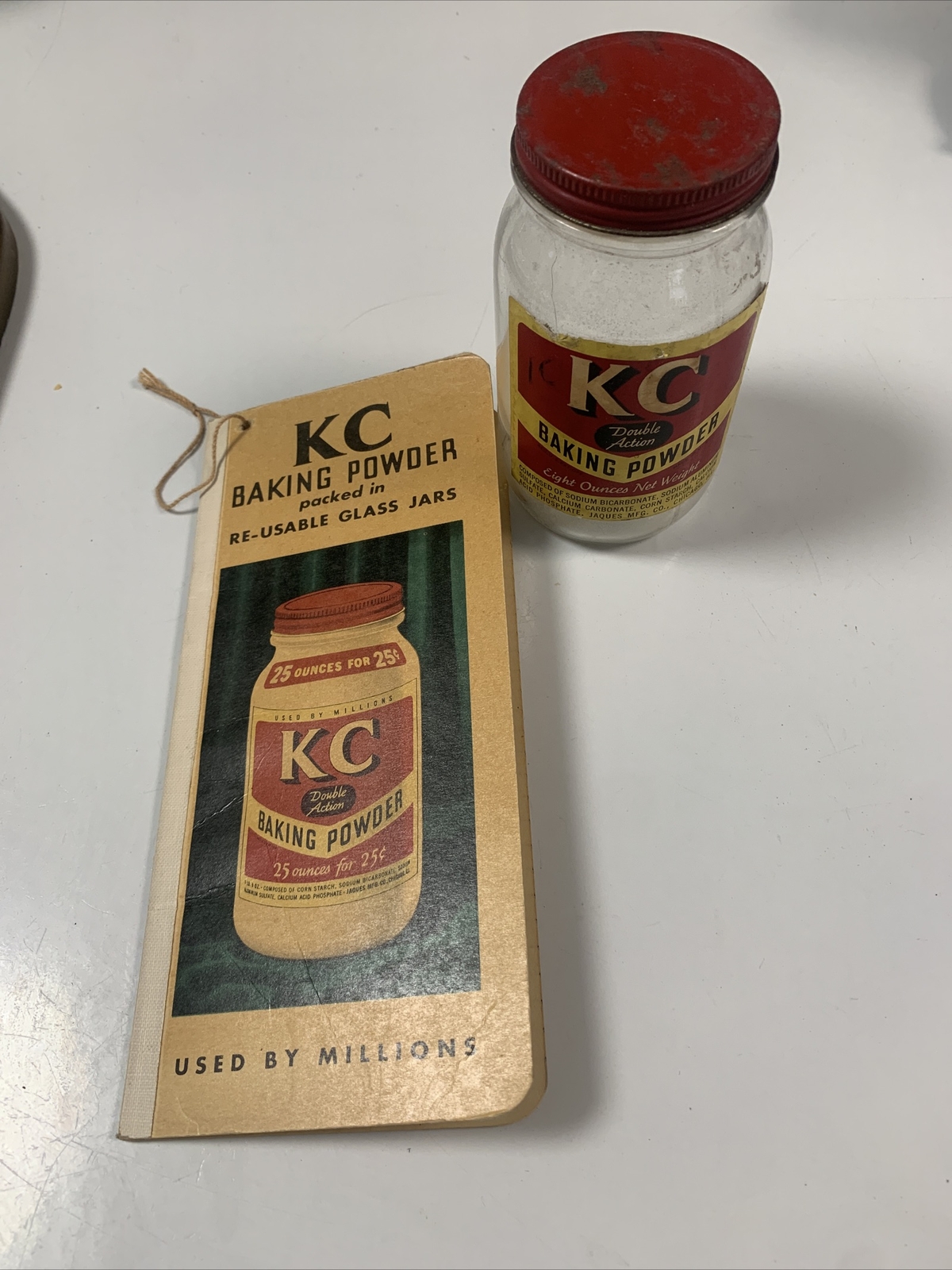 Vintage KC Baking Powder Grocer`s Want Book profit chart and KC Glass ...