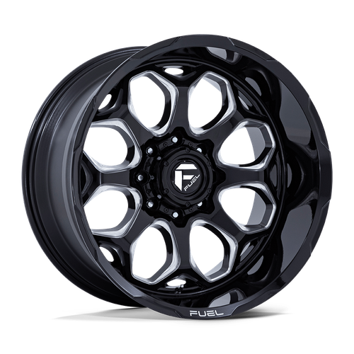 Fuel 1PC FC862 SCEPTER 20X10 6X135 -18mm Gloss Black Milled Wheel ...