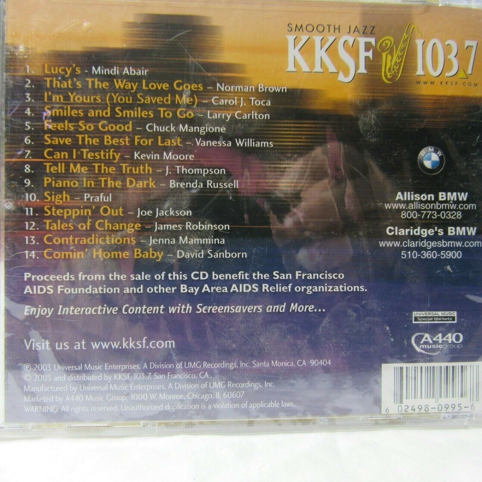 KKSF 103.7 Sampler for AIDS Relief Volume Fourteen Sealed Smooth Jazz ...