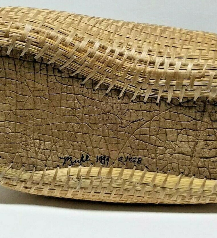 DEBORA MUHL Free Form Hand Woven Coiled Basket SHOE SCULPTURE BASKET ...