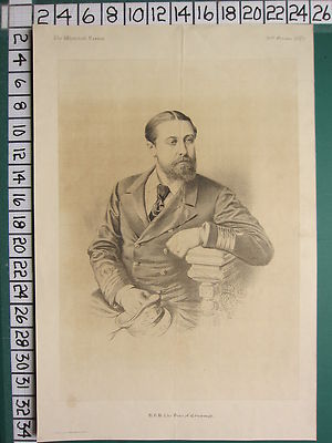 1878 DATED VICTORIAN PRINT ~ THE DUKE OF EDINBURGH | eBay